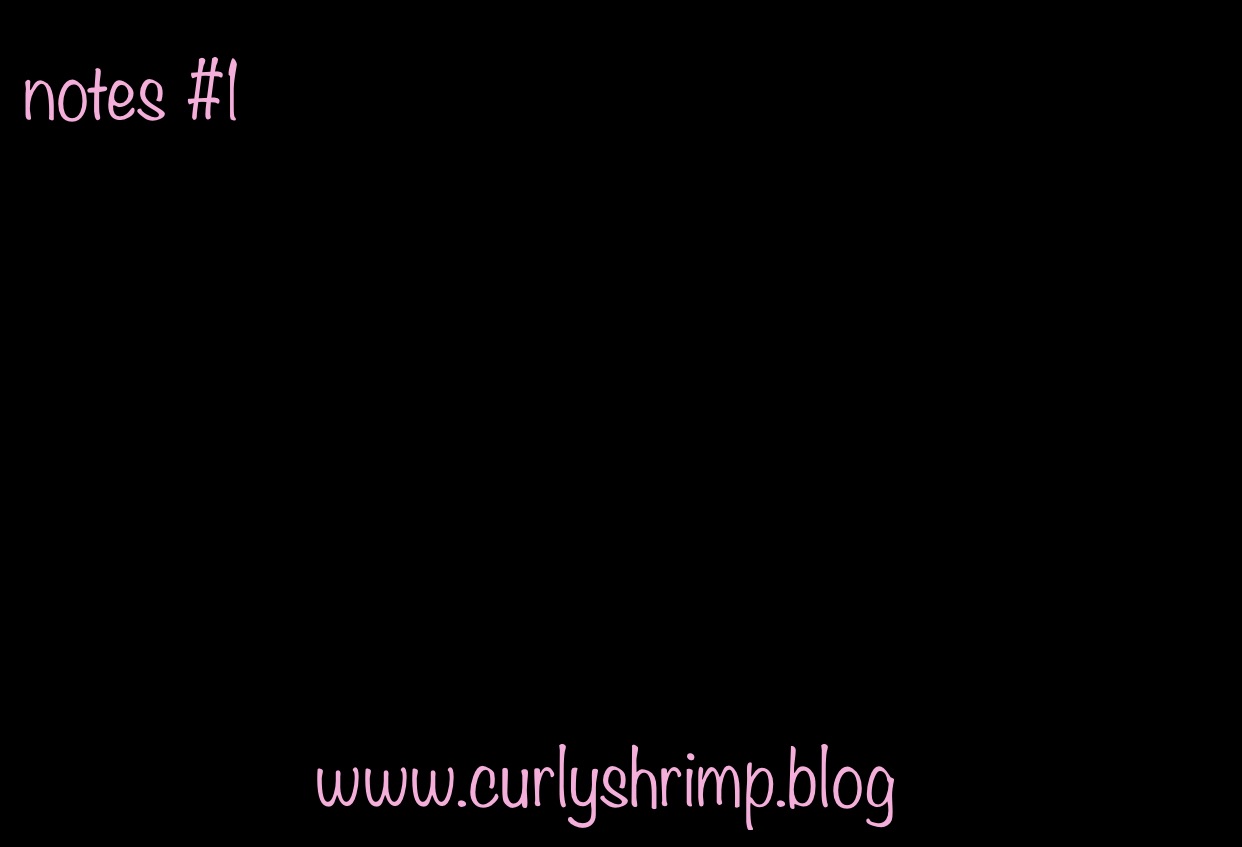 notes #1 - Diary of Curly Shrimp